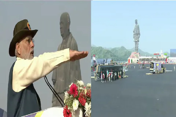 Sardar Patel Jayanti PM Modi salutes the Iron Man at the 'Statue of ...